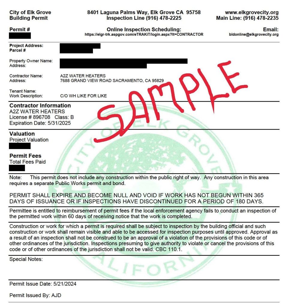 Do I need a permit for installing a new water heater?